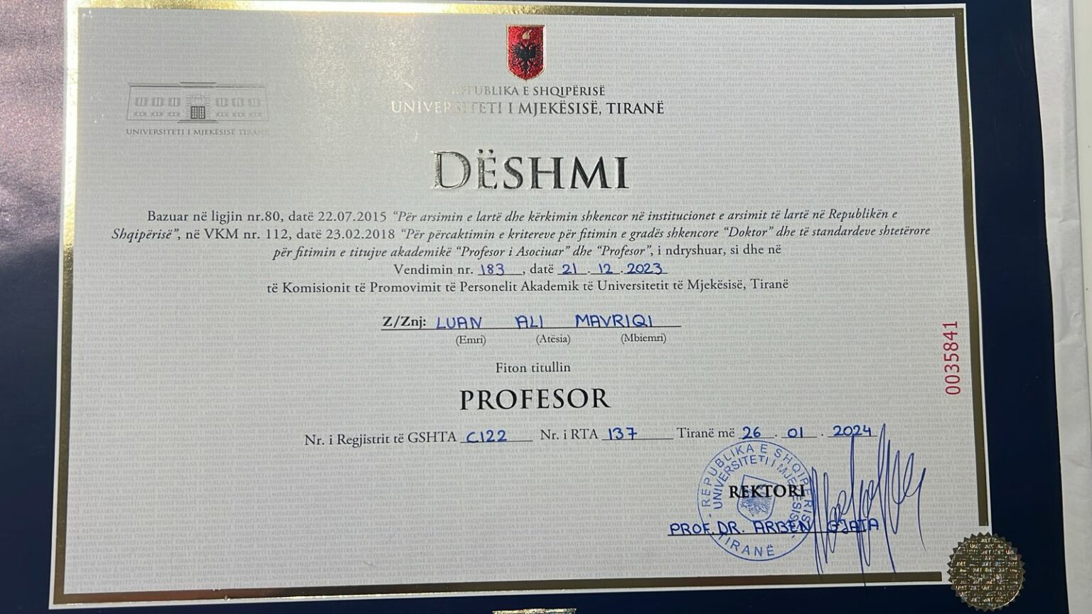 Stomatologjia në Fokus: Prof. Dr. Luan Mavriqi